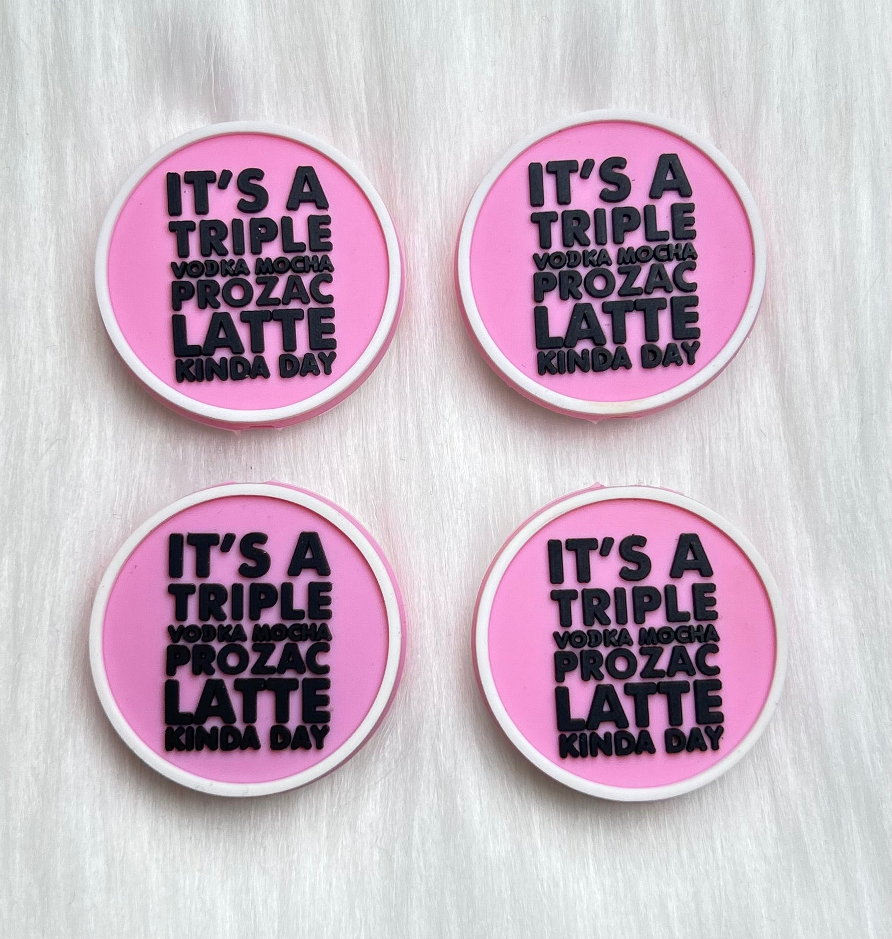 'Its A Triple Vodka Mocha Prozac Latte Kinda Day' Focal Bead – Vinyl Fusion